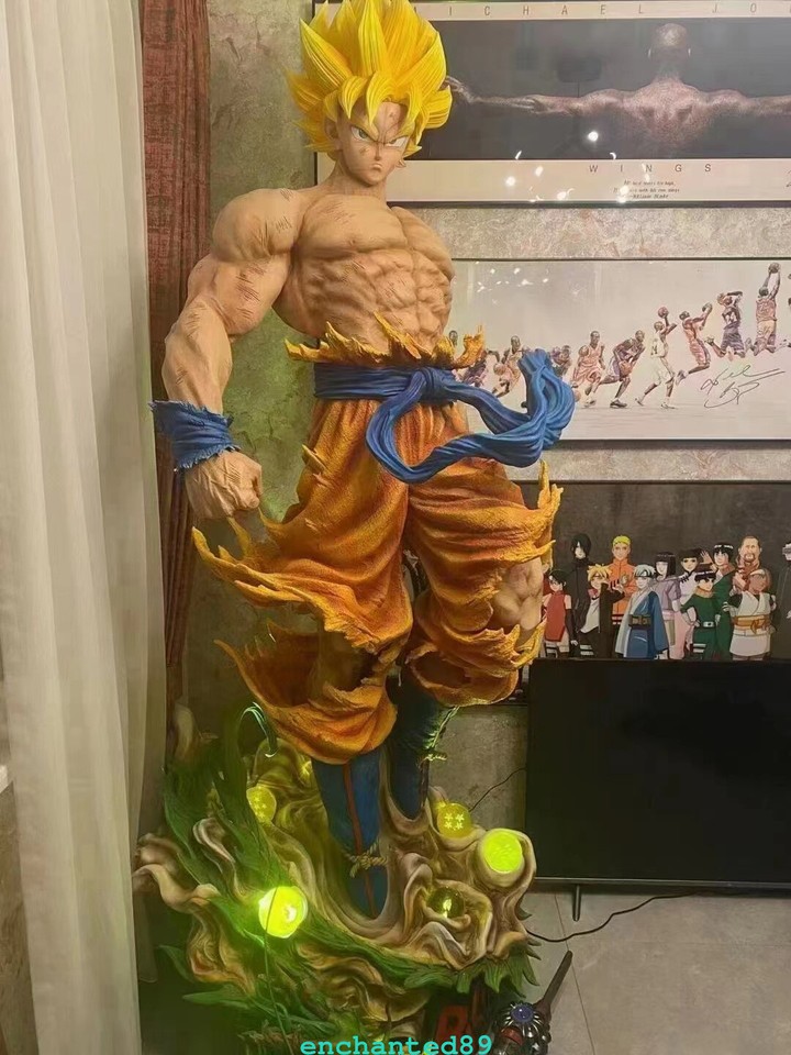 CW Studio Replica DragonBall DBZ 1/1 Life Size Goku Resin Painted LED ...