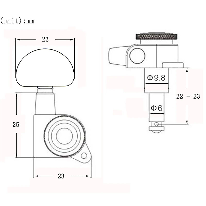 Chrome 6R Inline Guitar String Tuning Pegs Auto Locking Tuners Keys ...