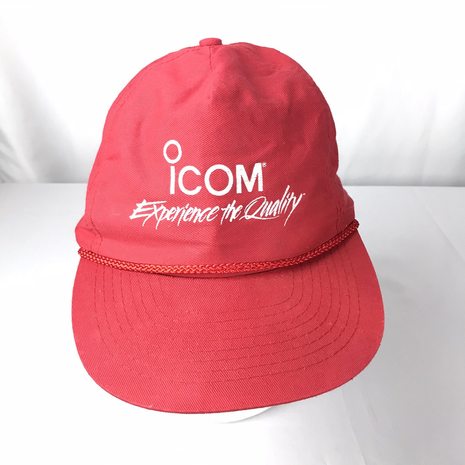 vtg Icom Experience The Quality Two Way Radio Promo Rope Snapback ...