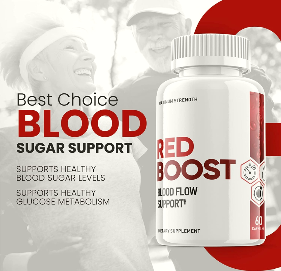 Red Boost-Red Boost Blood Flow Support Pills-Red Boost for Men - 60 ...