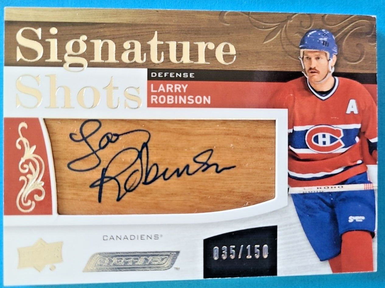 2018-19 Larry Robinson Engrained Signature Shots on Stick Auto ...