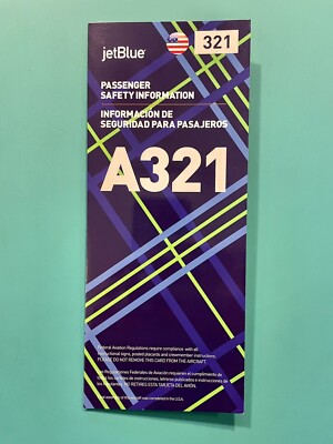 2021 JETBLUE AIRWAYS SAFETY CARD-- AIRBUS 321– USA | eBay