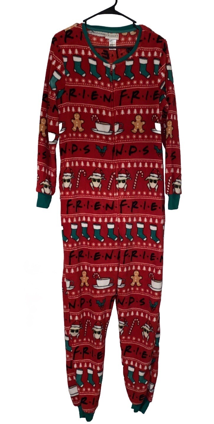 FRIENDS TV SHOW Pajamas One Piece Union Suit Sz 13-14… - Gem