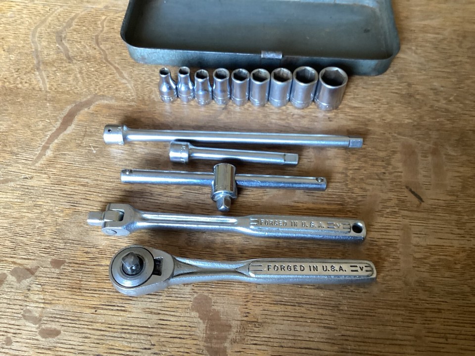 Rare Vtg 15 Pc Craftsman ¼” Drive =V= Series Socket Set | eBay
