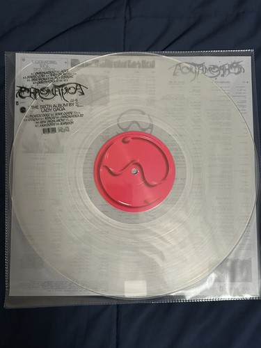 SEALED Lady Gaga Chromatica Limited Edition Clear Vinyl LP Plastic ...