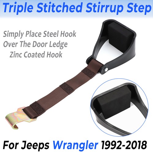Triple Stitched Stirrup Step For Jeeps Wrangler 1992-2018 Trucks SUV ...