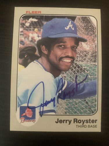 1983 Fleer #147 Jerry Royster Atlanta Braves Signed Card Autographed | eBay