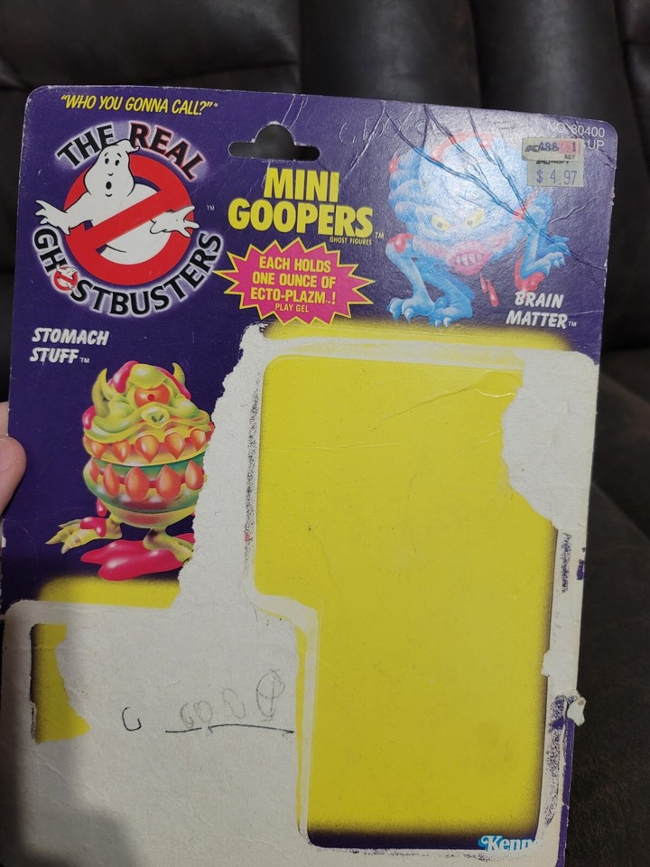 The Real Ghostbusters Cardback Only Mini Goopers Brain Matter/Stomach ...