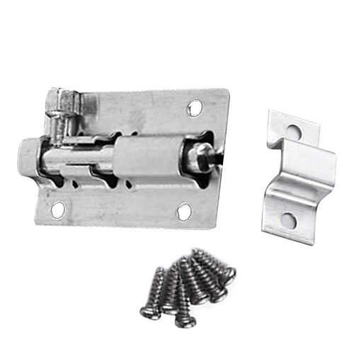 2" Stainless Steel Square Door Latch Sliding Lock Bolt Staple Gate ...