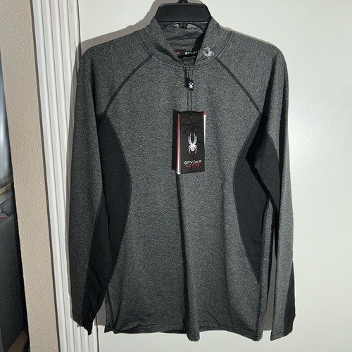 Spyder Active 🕷 Men's Long Sleeve NWT ProW B [Brand New] Silver Small ...