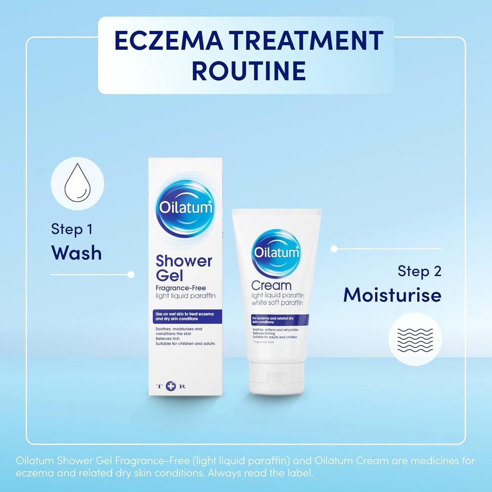 Oilatum Cream for Eczema, Psoriasis and Dry Skin Conditions, Soothing ...