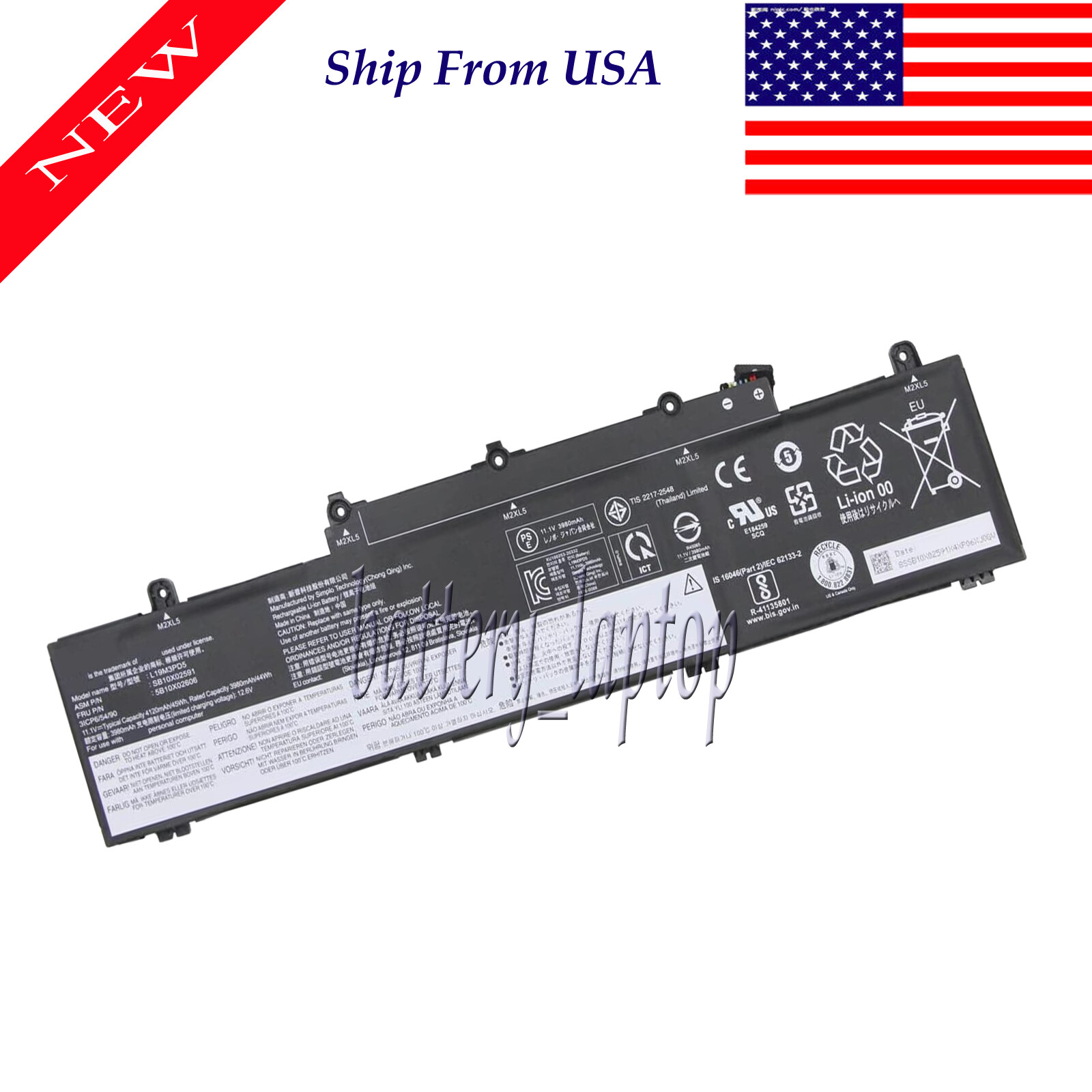 Battery for Lenovo ThinkPad E14 Gen 2 / E15 Gen 2 / E14 Gen 3 / E15 Gen ...