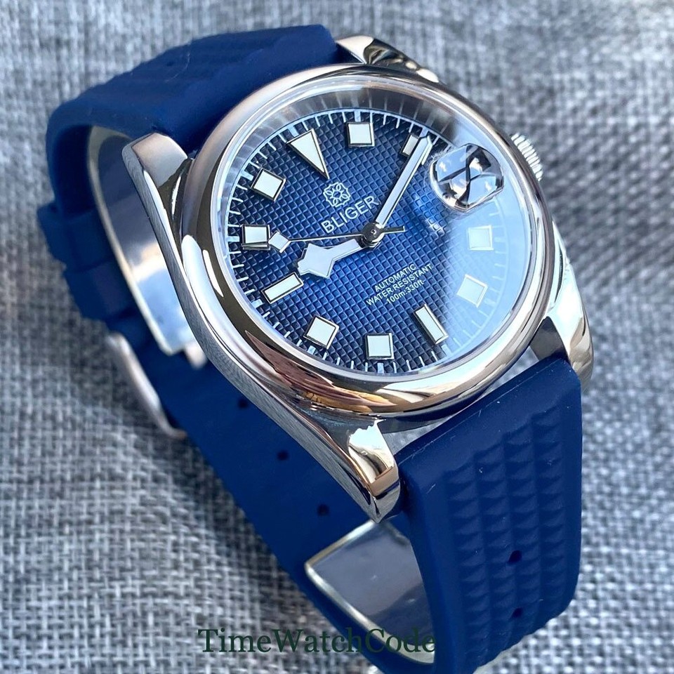 Bliger Automatic Watch for Men 36mm or 39mm NH35 Sapphire Crystal Auto ...