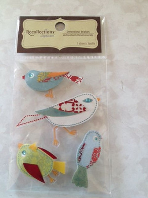 RECOLLECTIONS STICKERS THICK 3D SCRAPBOOK NEW BIRDS 3D OUTDOOR BIRDS | eBay