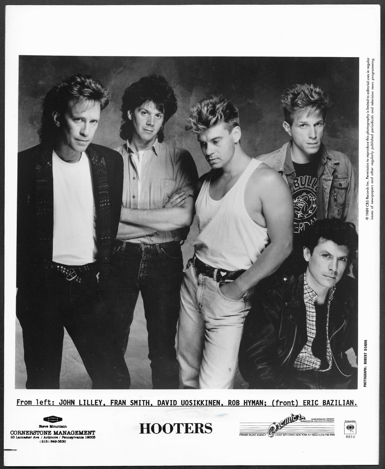 Hooters Original 1980s Columbia Records Promo Photo 1980s Rock Pop | eBay