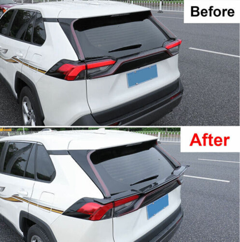 For Toyota RAV4 2019-2023 Carbon Fiber Rear Boot Spoiler Wing Lip Flap ...