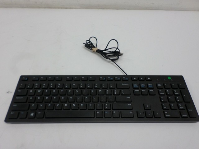 Dell Wired USB Keyboard Model Dp/n 0n6r8g Rev A01 Mfg 2015 Slim Black ...