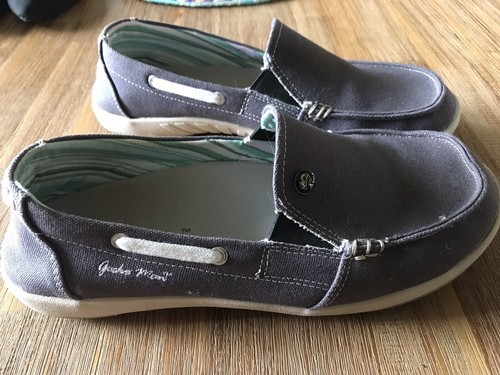 Grey Gecko Man Women's Size W10 US Slip On Shoes Arch Support Canvas ...