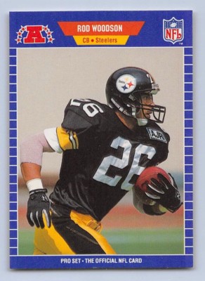 1989 ROD WOODSON - PRO SET - ROOKIE Football Card - #354 - PITTSBURGH ...