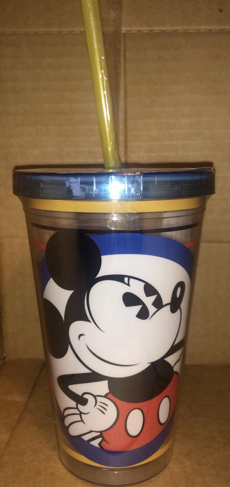 DISNEY MICKEY MOUSE ICE CUBE TUMBLER STRAW CUP NEW! | eBay