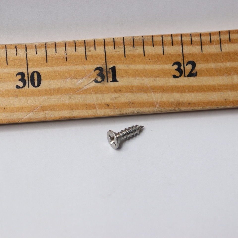 (1000-Pk) Phillips Flat Head Self Tapping Screw 18-8 Stainless Steel 6 ...