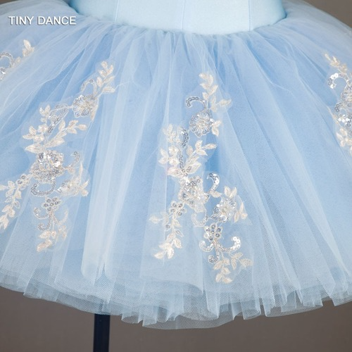 Bell Shape Ballet Tutu Skirt Performance Sky Blue Tulle Ballerina Dance ...