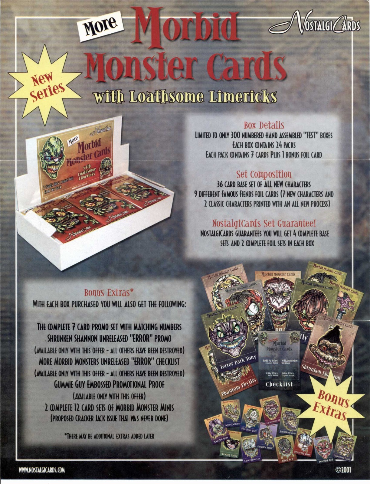 More Morbid Monster Cards - Sell Sheet [8 1/2" x 11"] | eBay