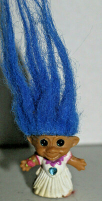 1992 Vintage Troll. Bride. Princess. Blue Hair. Ace Novelty | eBay