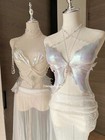 Luminous Seashell Siren Angel Resin Mermaid Corset Bra Top Cosplay ...