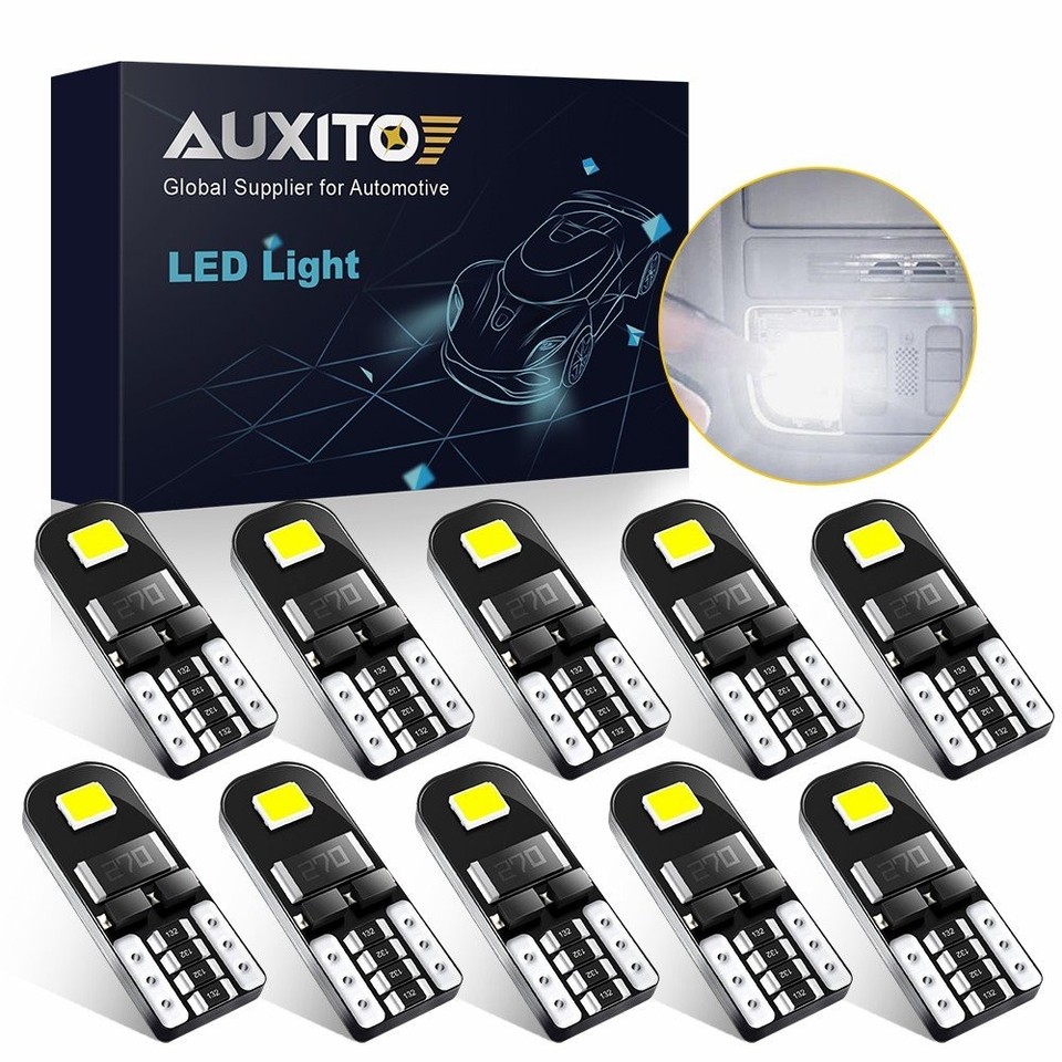 Canbus Error Free T10 W5W LED White Light AUXITO License Plate ...