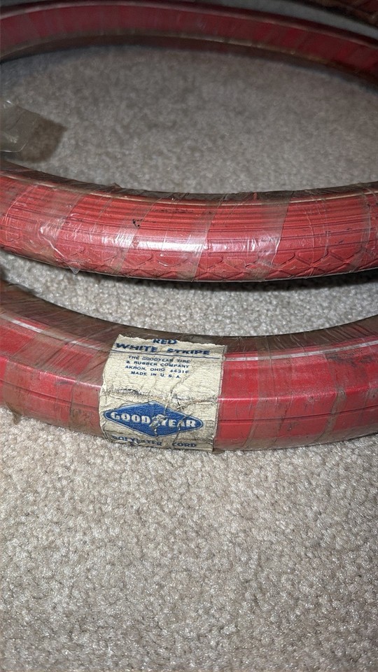 Goodyear RED Tires for Schwinn Stingray & Krate/Picker NOS Slik and ...