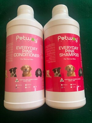 Petway Everyday Pink Shampoo & Conditioner 1L for Dogs, Cats, Animals ...
