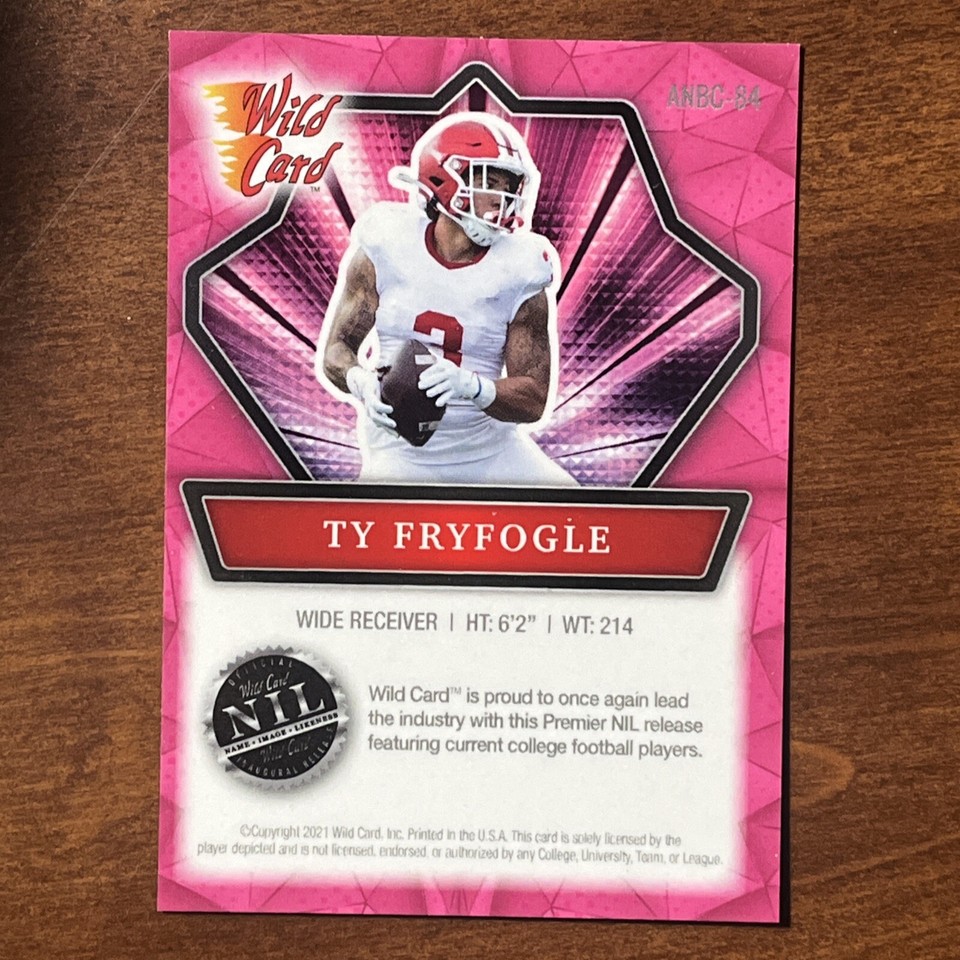 2021 Wild Card Alumination NIL Collegiate Edition Holo-Lux Pink /75 Ty ...