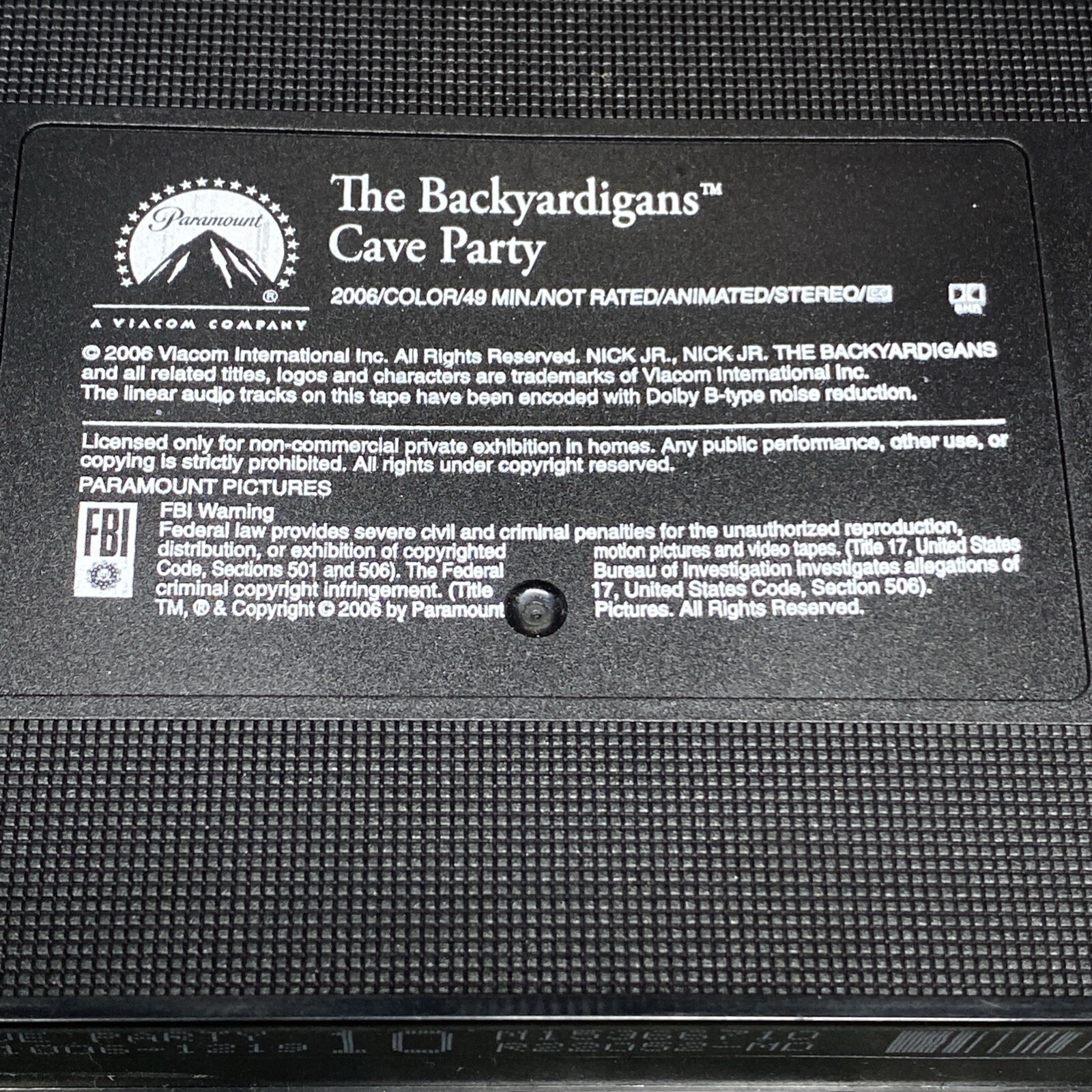 The Backyardigans Cave Party VHS Tape 2006 Nick Jr Nickelodeon Late ...