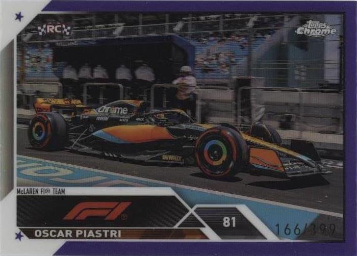 2023 Topps Chrome Formula 1 - F1 Drivers Oscar Piastri #42 Purple ...