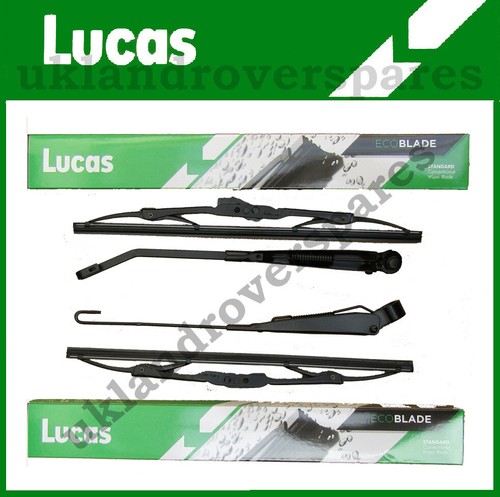 LAND ROVER DEFENDER 90/110/130 FRONT WIPER ARM & LUCAS WIPER BLADE SET ...