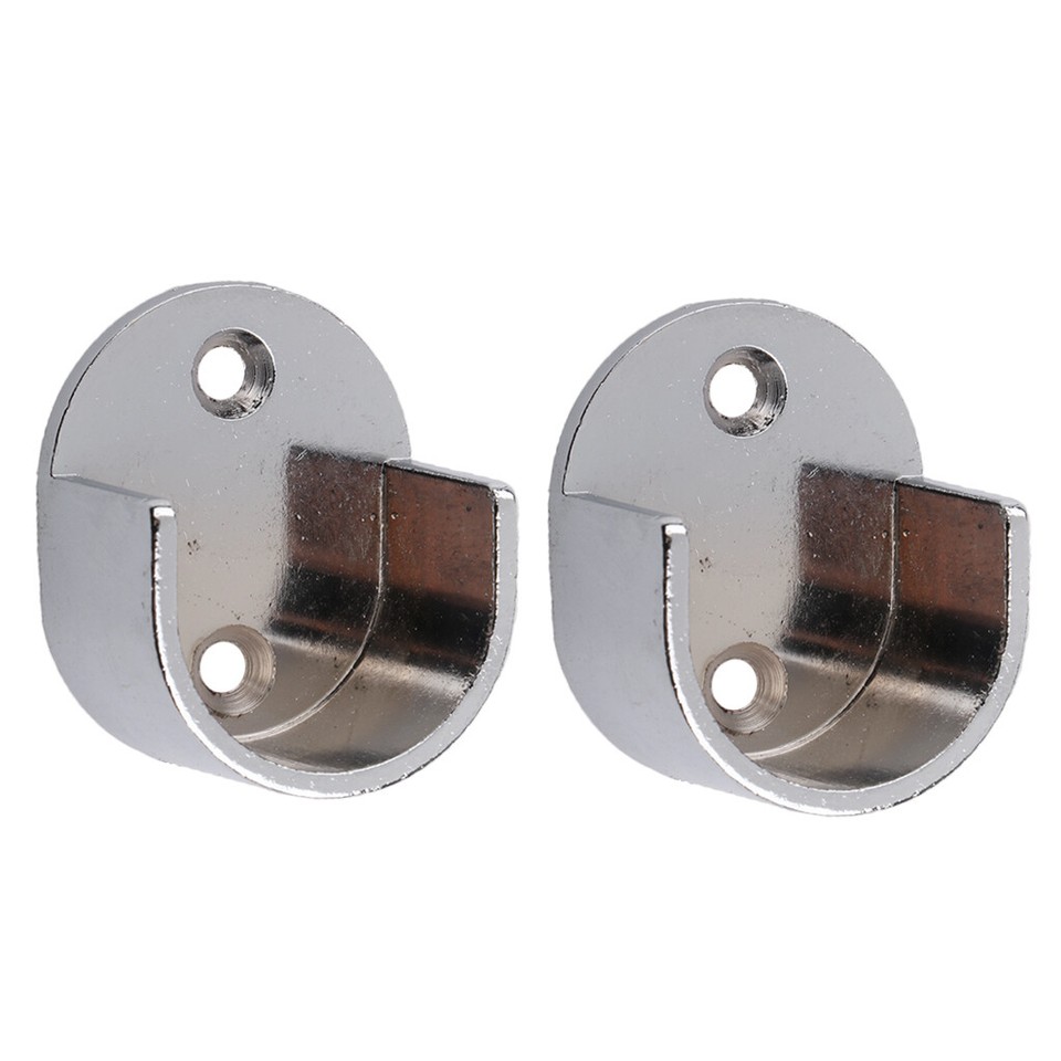 Pair Curtain Pole Recess Brackets Curtain Rail Support fr 25mm Curtain ...