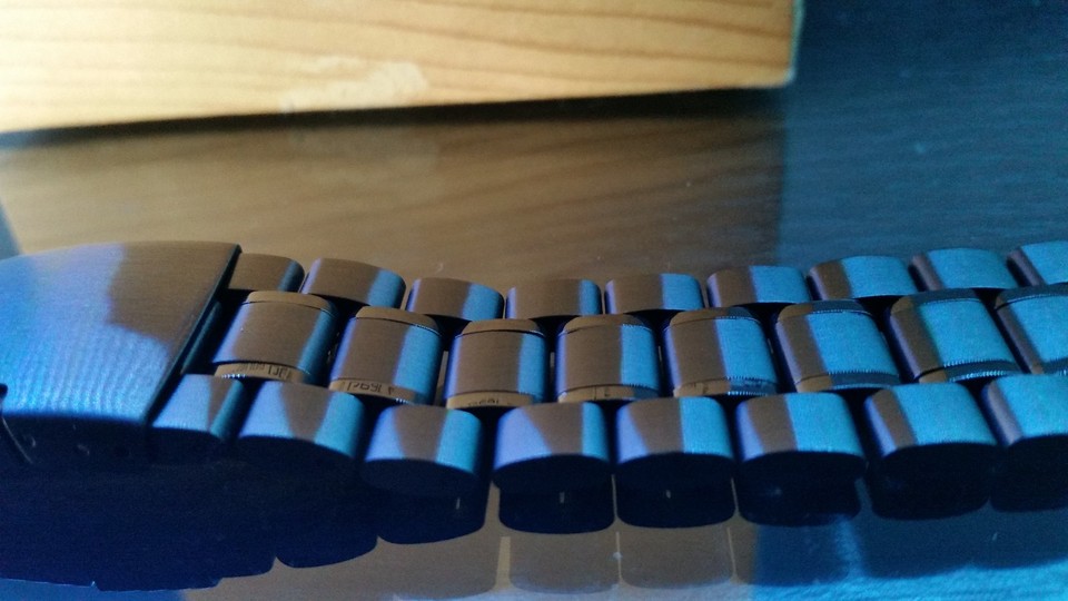 New Black Stainless Steel Watch Push-Button Clasp Band 16mm | eBay