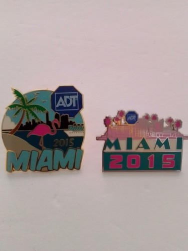 Miami Florida Pins Set of 2 – Palm Trees Scenic Travel Souvenir ADT ...