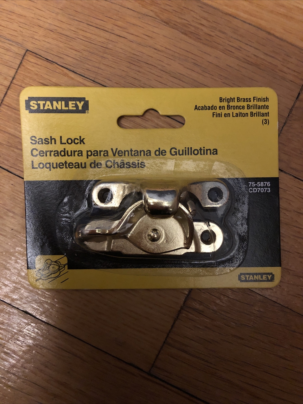 Lot of 2 - Stanley 75-5876 Sash Lock Double Hung~ Bright Brass Finish ...