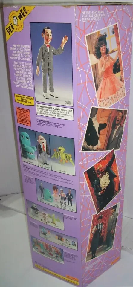 VINTAGE PEE WEE HERMAN Ventriloquist Puppet Doll 1988 Matchbox Large 25 ...