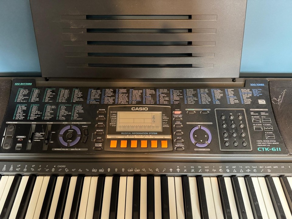 Casio CTK-611 61 Key Electronic Keyboard with Stand and Stool | eBay UK