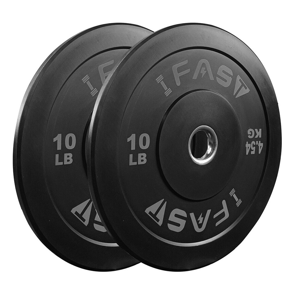 IFAST Olympic Weight Plates Set Rubber Bumper 2" Pair 10lb/25lb/35lb ...