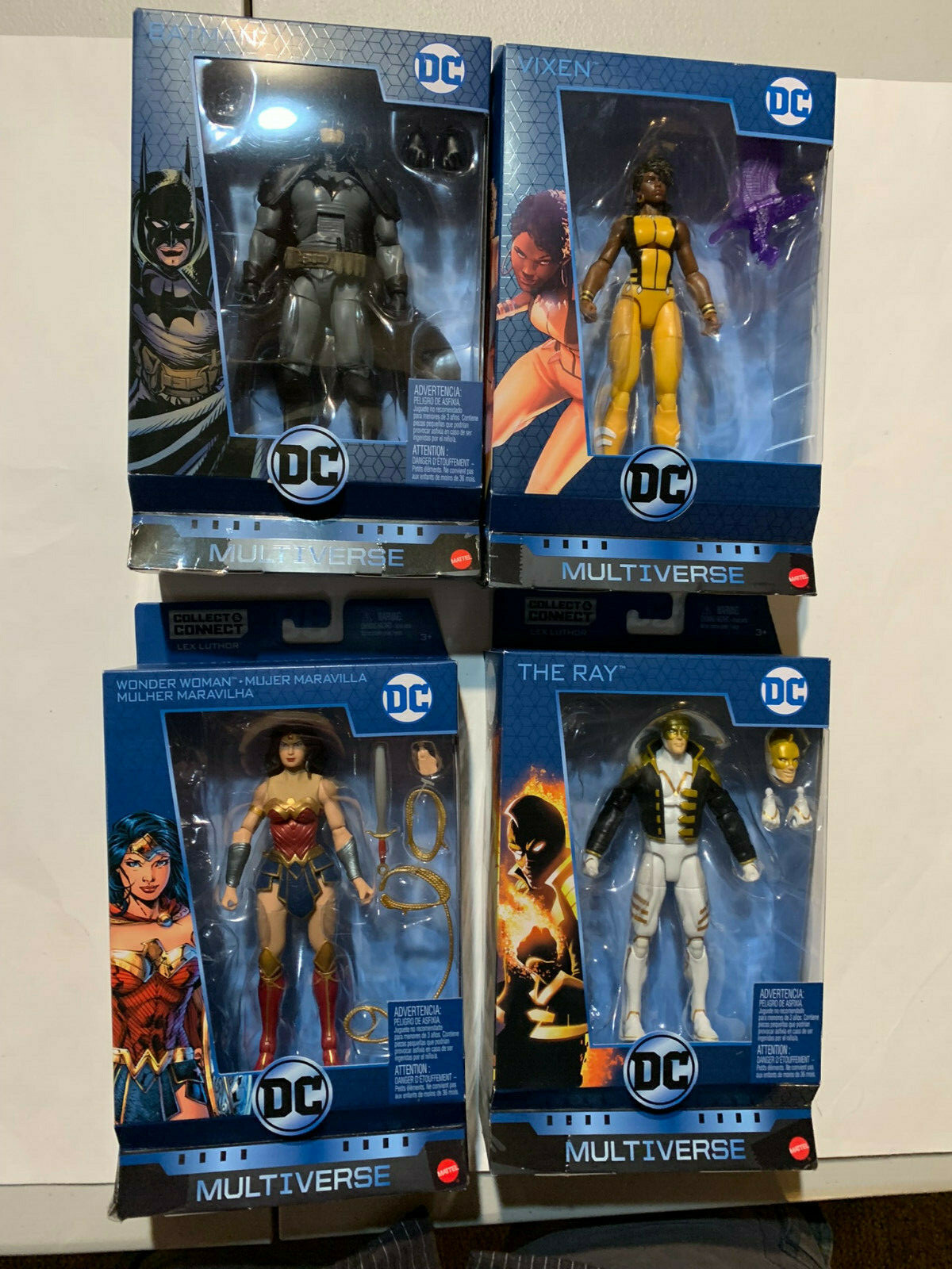 DC Multiverse Series Lex Luthor Wave CNC - BAF - Set of 4 VIXEN Figures ...
