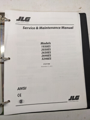 JLG SERVICE MAINTENANCE MANUAL REPAIR OPERATION 1930 2030 2630 2646 ...
