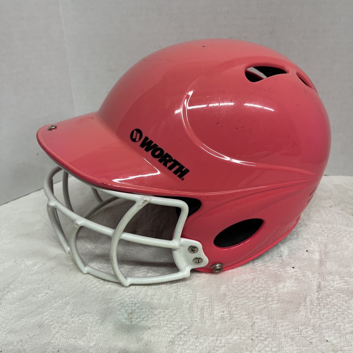 Pink Softball Helmet New 6 1/2 7 1/2 Rawlings Pink Batting Helmet