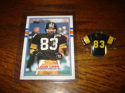 1980's Louis Lipps Football Pin & Card Combo, nice. | eBay