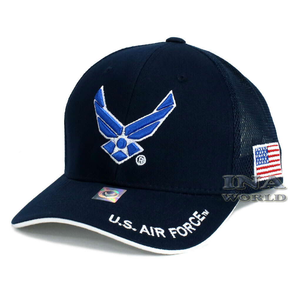 U.S. AIR FORCE Hat USAF Logo Cap Official Licensed Mesh Military ...