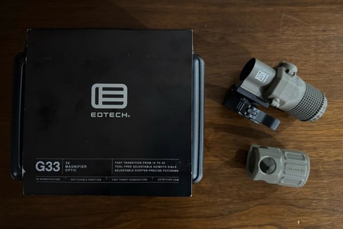 EOTech (G33.STSTAN) G33 3x Tan Magnifier Flip To Side Mount + HRF Cover ...