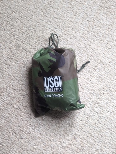 USGI WOODLAND CAMO RIPSTOP PONCHO WET WEATHER NOS | eBay